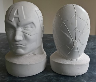 20 x 3D superhero ready to paint plaster figurines | eBay