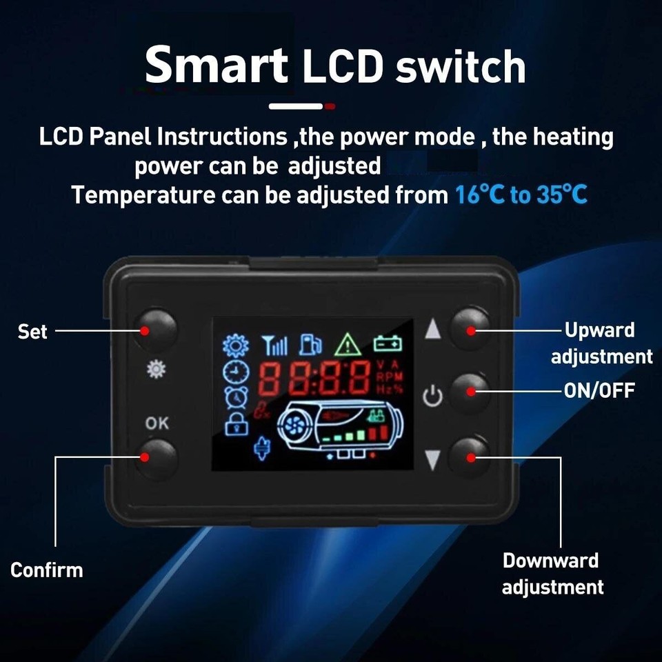 Diesel Heaters 8KW 5KW All In One LCD Motorhome Car Truck Boat Camper ...