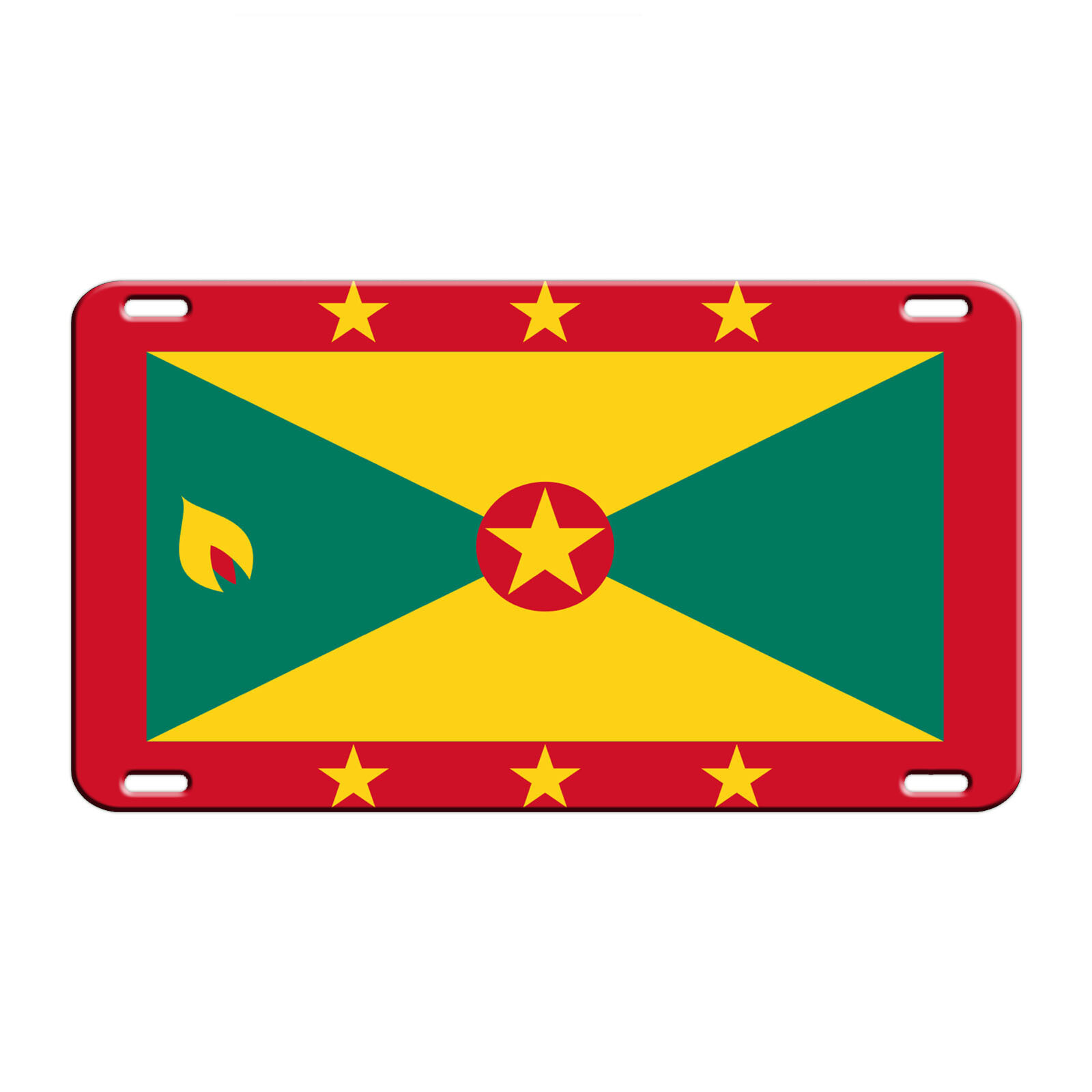 Grenada Country Flag License Plate Home Wall Decor Novelty Aluminum ...