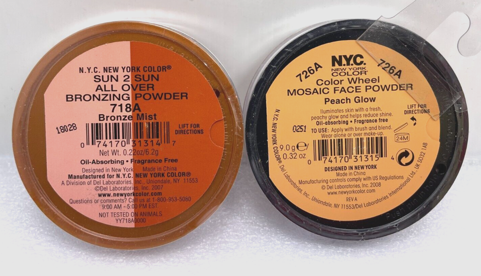 NYC Sun 2 Sun Bronzing Powder #718A Bronze Mist+ Color Wheel Powder ...