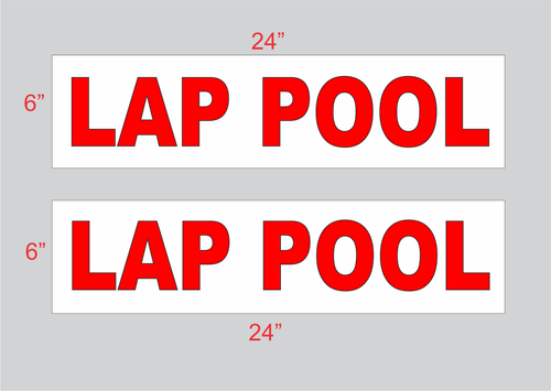 LAP POOL 6"x24" REAL ESTATE RIDER SIGNS Buy 1 Get 1 FREE 2 Sided ...