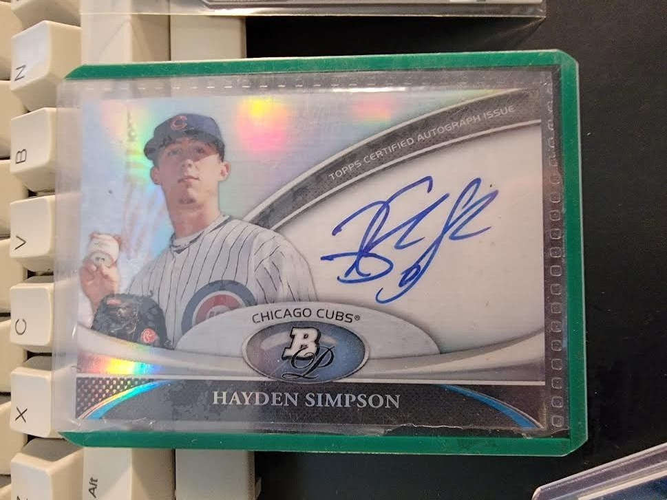 2011 Bowman Platinum Hayden Simpson Autograph - Chicago Cubs NM | eBay