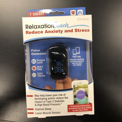 iChoice Smart Pulse Oximeter + Relaxation Coach Bluetooth Heart Rate ...