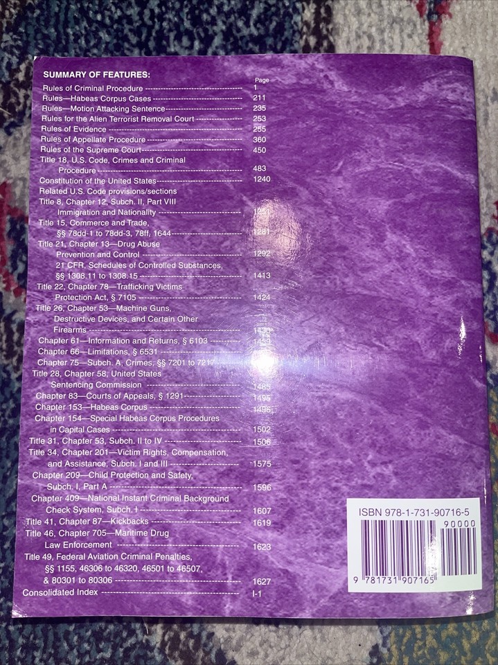Federal Criminal Code and Rules 2022 Revised Edition Paperback 2022 | eBay