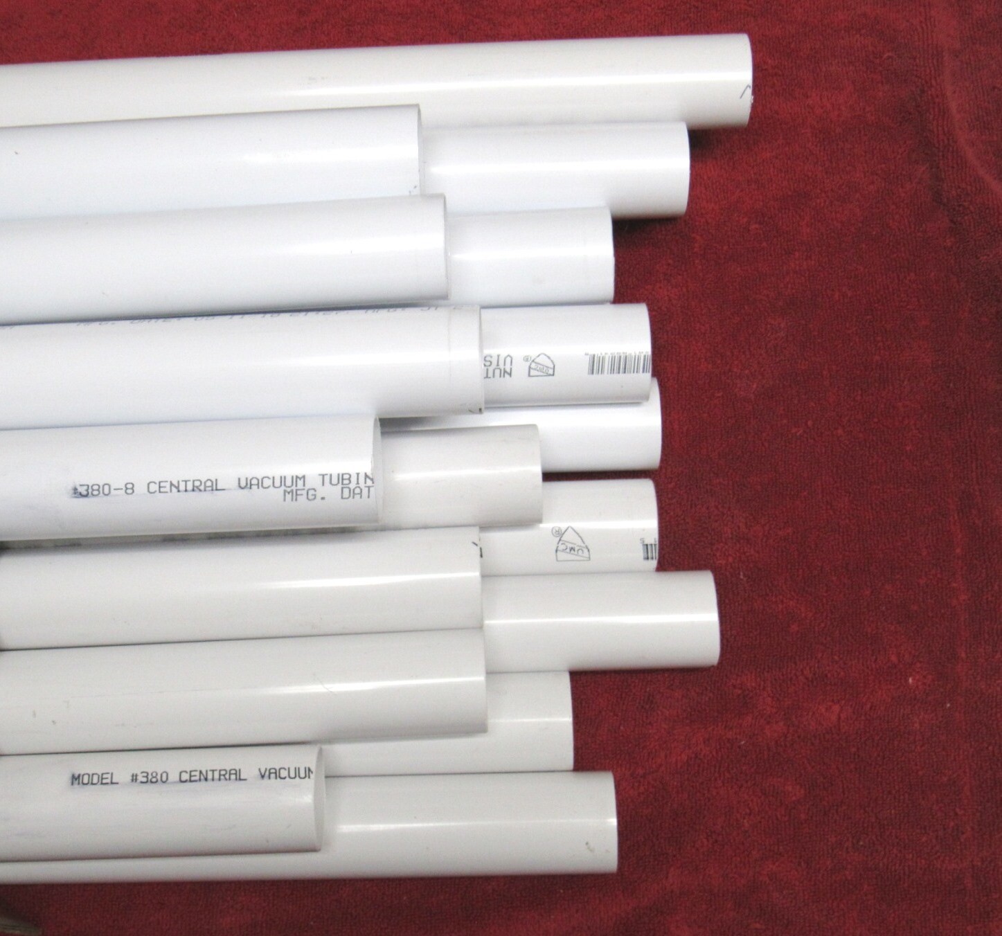 100 ft Central Vacuum Pipe 2"X100' PVC (20) sticks about 5 ft each ...