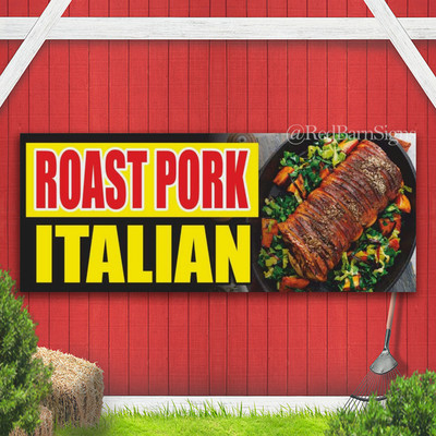Roast pork Italian Food Indoor Outdoor Banner Sign with grommets | eBay