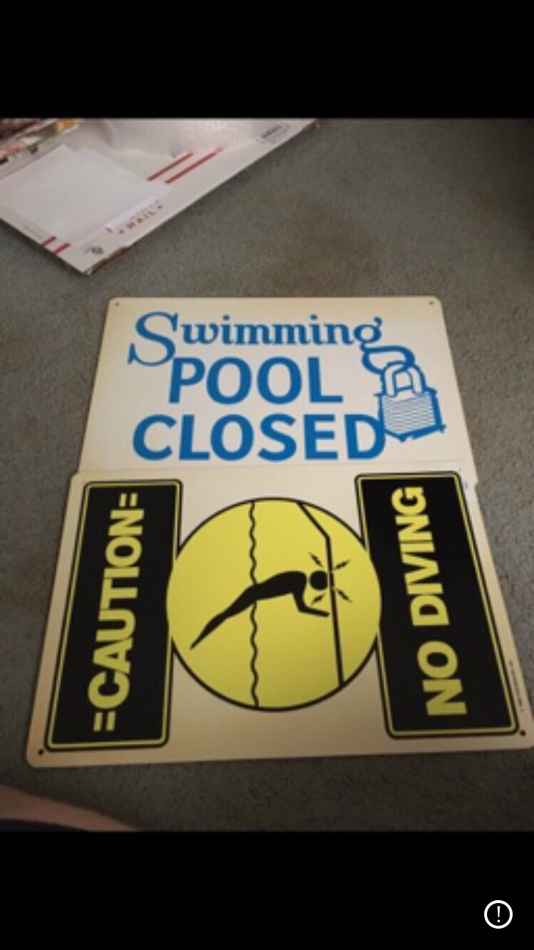 90s swimming signs lot of 4 | eBay