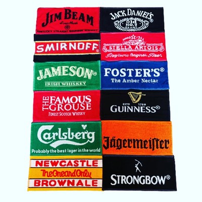 Home Bar/Pub Bar Beer Towels Stella Artois, Carlsberg, Jameson's Etc | eBay