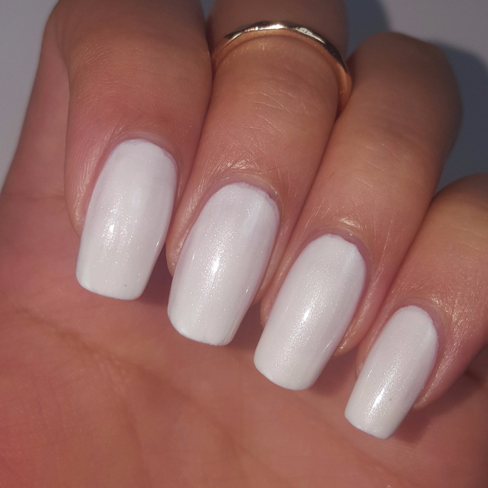 PEARL WHITE Shiny Nail Polish 15ml indie 5-free handmade vegan cruelty ...