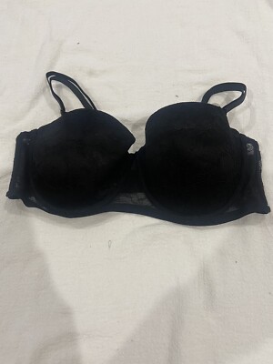 Ed.it.Ed Lightly Padded Lacey bra Sz 14C. Black Acc597 | eBay Australia