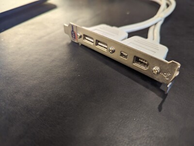 2 x USB ports 9dual) & 2 x firewire 1394 Ports Internal PCI Slot ...