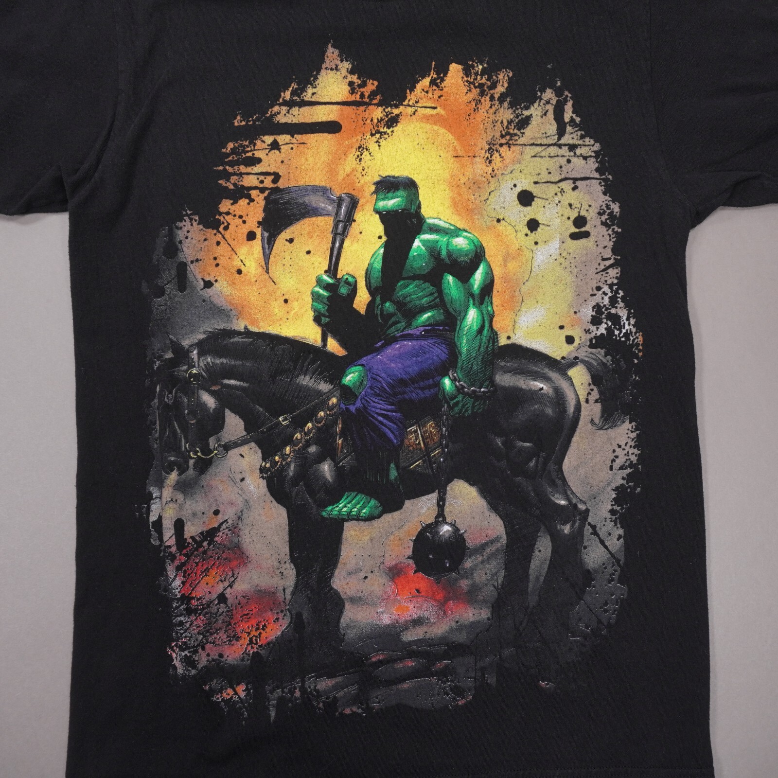 Incredible Hulk Horse Axe Mace Mad Engine T Shirt Men… - Gem