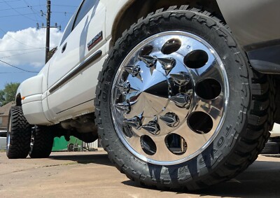 22" Alcoa Custom Cut Mega Hole Rims Tire Wheel Package | 6 Pack | 8x170 ...