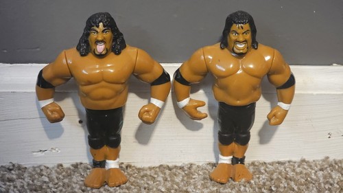 wwf HEADSHRINKERS SAMU FATU TAG TEAM SERIES wrestling HASBRO figure ...