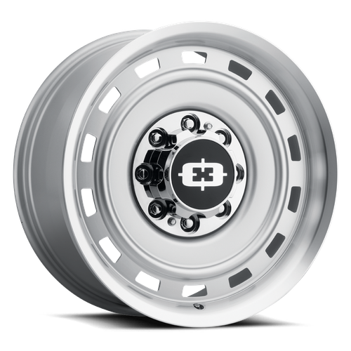 4 New 17X9 Vision 54 Cheyenne Silver Machined Lip 8x6.5 8x165.1 ET-12 ...