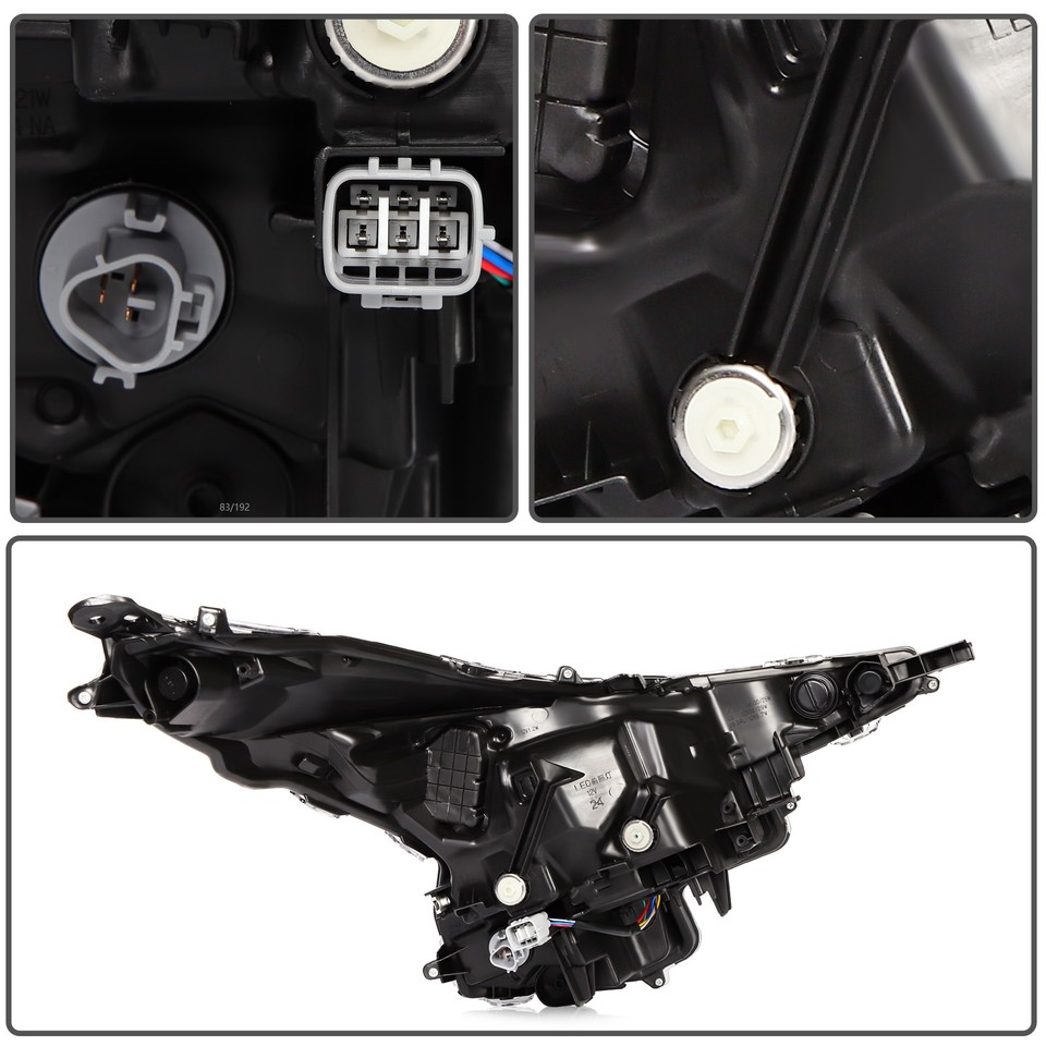 Black Fit For Toyota Prius 2016 17 2018 LED DRL Headlights Assembly LH ...