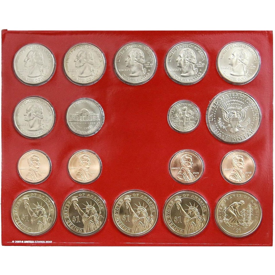 2009 Mint Set Original Sealed Box 36 US Coins Satin Finish | eBay