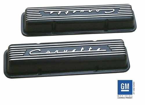 1959-1986 Chevrolet Small Block Corvette Script & Fin Valve Covers ...