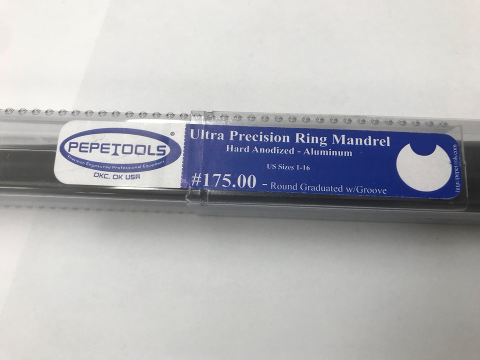 PEPETOOLS PRECISION ALUMINUM JEWELRY RING MANDREL WITH GROOVE 175.00 ...