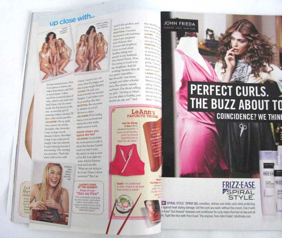 Shape Magazine 2009 July LeAnn Rimes Martina McBride Julianne Hough ...