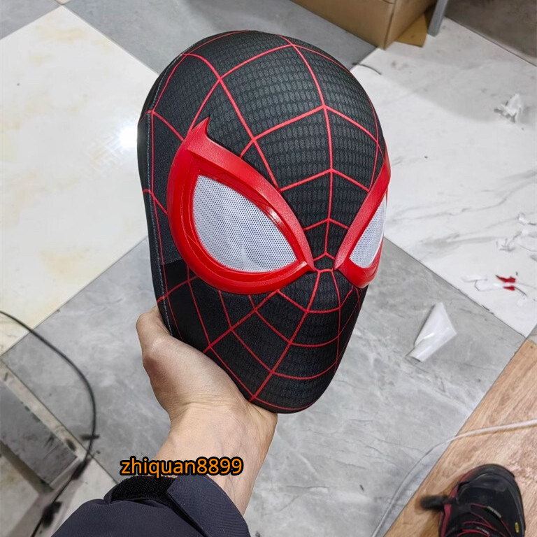 Handmade Miles Morales Spider-man Mask 1:1 Full Helmet Masks Cosplay ...