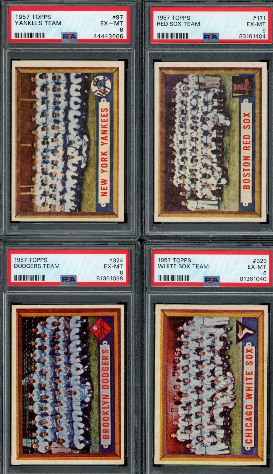 1957 Topps Complete Set EXMT (104 PSA GRADED - 80% FRESH SLABS - TOP ...