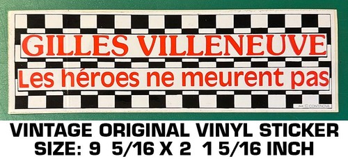 GILLES VILLENEUVE LES HEROS NE MEURENT PAS- VINTAGE ORIGINAL VINYL ...
