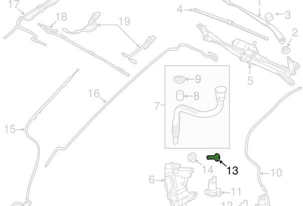 LR Discovery Sport L550 Windscreen Washer Fluid Low Level Sensor ...
