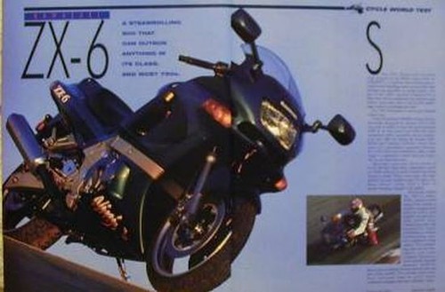 KAWASAKI ZX-6 Original Motorcycle Test Article 1993 ZX6 | eBay
