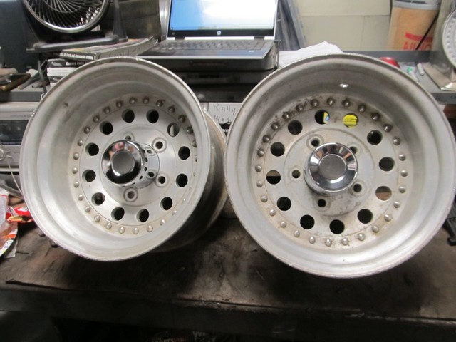 Pair 15 X 8.5 Centerline Auto Drag Wheels Chevelle Camaro Nova GTO El ...