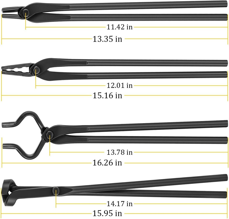 Knife Making Tongs Set - Bladesmith Blacksmith Forge Tong Tools Set ...