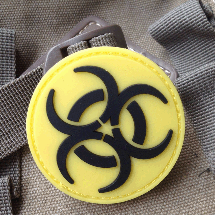 2PCS 3D PVC ZOMBIE HUNTER OUTBREAK RESPONSE TACTICAL BIOHAZARD RUBBER ...