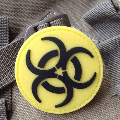 YELLOW ZOMBIE HUNTER OUTBREAK RESPONSE 3D PVC TACTICAL BIOHAZARD PATCH ...