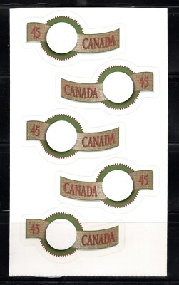 Canada Stamp Scott #1507-1508, 45c, Greetings, Sheet of 5 No Labels MNH ...