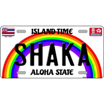 Shaka Novelty Metal License Plate Tag LP-12539 | eBay