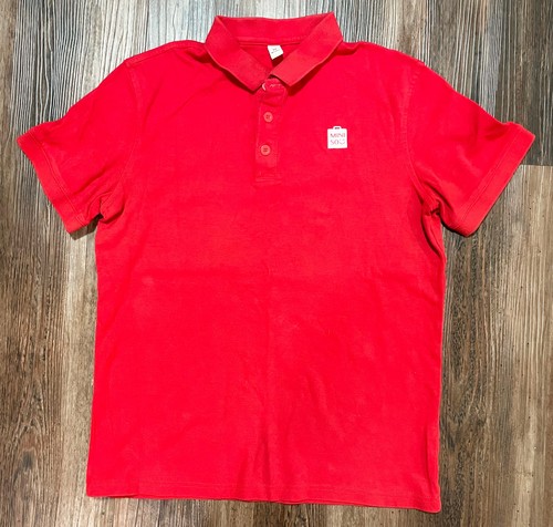 Miniso Employee Work Polo Shirt Womens M Red Short Sleeve Logo | eBay
