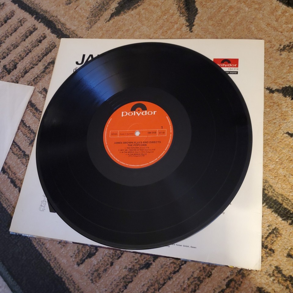 James Brown lp The Popcorn King 1055 Stereo Orange-Black Label Exc+/NM ...