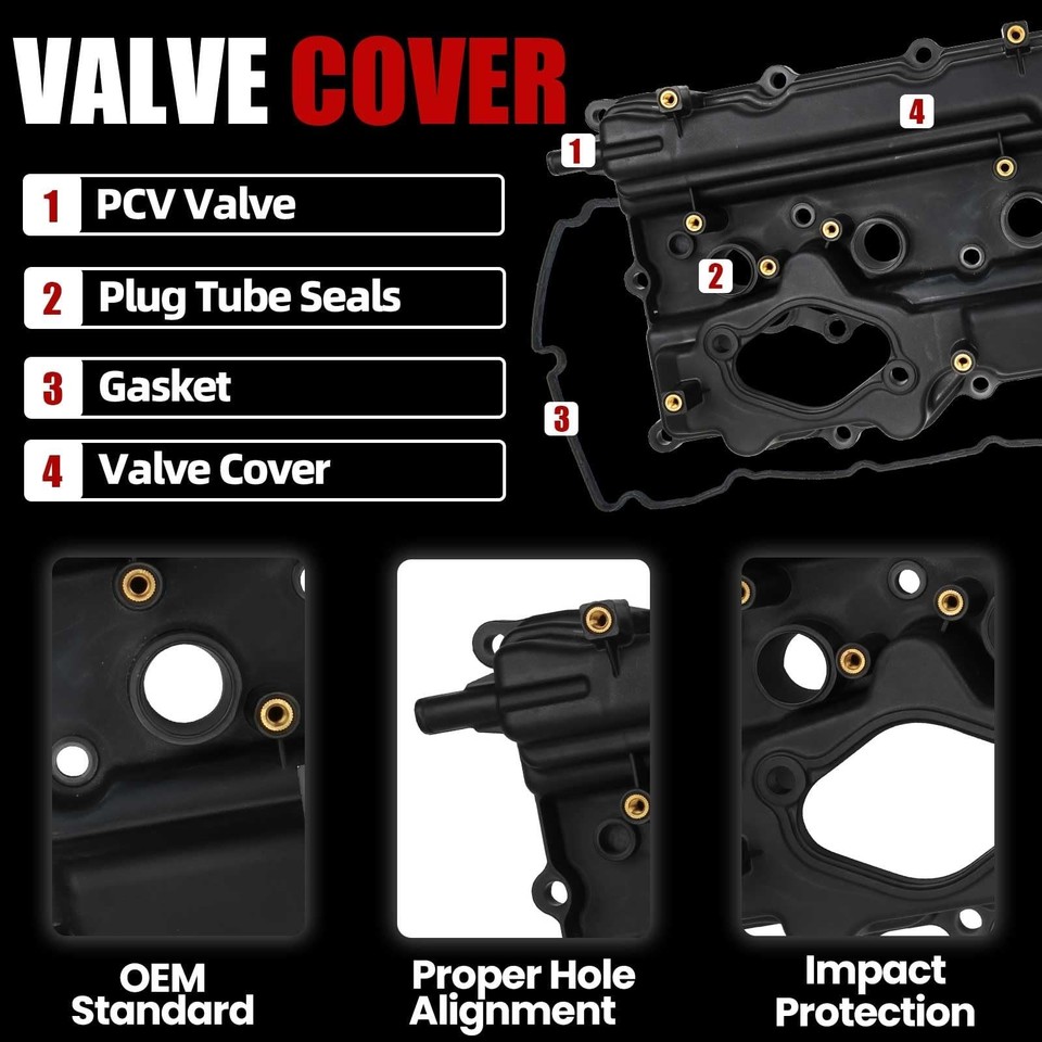 MITZONE Engine Valve Cover Compatible with 2011-2015 KIA Optima 2011 ...