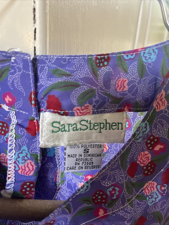 Sara Stephen Blouse Size Small Purple 100% polyester | eBay