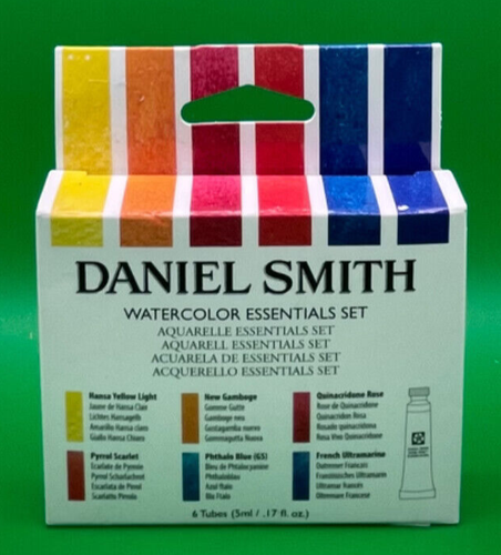 Daniel Smith Watercolor Essentials Set, 6 Tubes 5ml #998 (Box is Worn ...