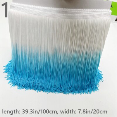 1M Gradient Tassel Two Tone Fringe Color Block Trimming for Dancewear ...