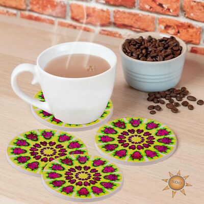 Bright Devil Drink Coaster Gift Set Natural Sandstone | eBay