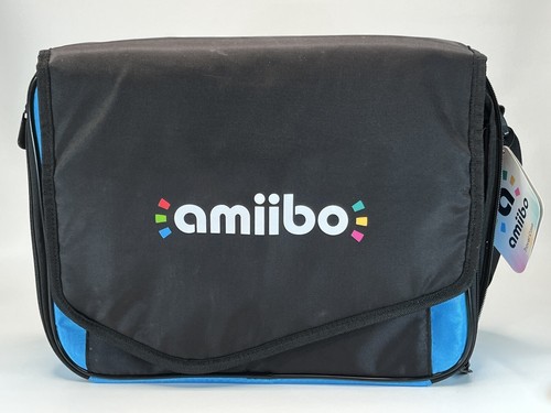 Nintendo Amiibo Travel Carrying Case Storage Insignia Blue Black ...