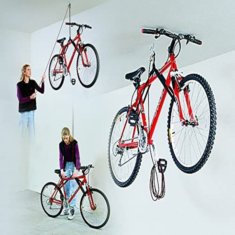 HARKEN - Bike Overhead Garage Storage Hoist, 10 ft Ceiling, 45 lb Max ...