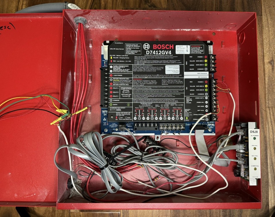 Bosch Fire Alarm Control Panel D7412GV4 w/ Bosch Panel Control Box | eBay