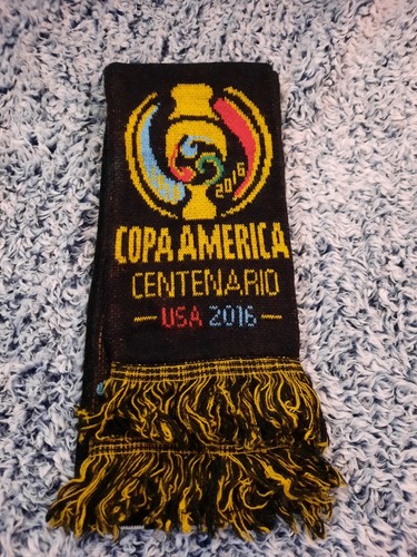 Copa America Centenario USA 2016 Final Match Soccer Scarf 14" Black ...
