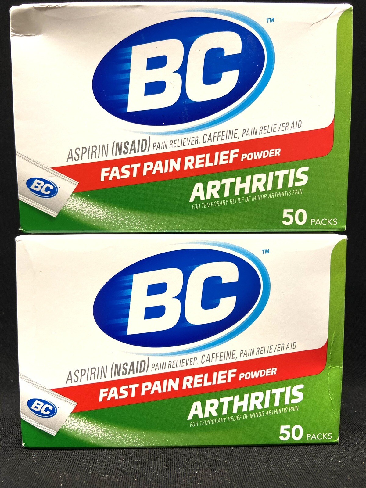 BC arthritis pain relief 100 total packs exp 2026 scuffed box | eBay