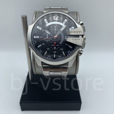 Diesel DZ4308 Mega Chief Black Dial Stainless Steel Chronograph Band ...