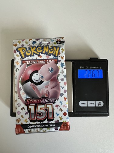 HEAVY‼️ 22.6+ gram Pokemon TCG Scarlet And Violet Mew 151 Booster Pack ...