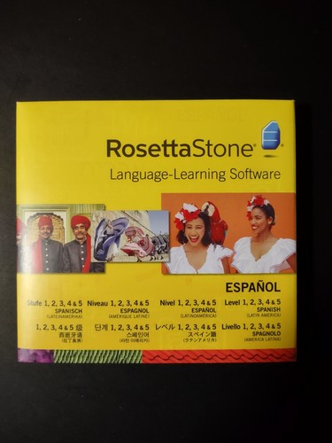 Rosetta Stone Language-Learning Spanish ESPANOL Levels 1-5 Complete Set ...